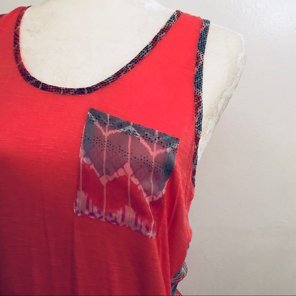 Vanity | Tops | Pocket Tank With Back Design | Poshmark